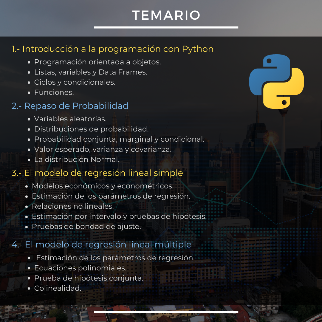 Econometría con Python - Curso Grabado. – AxMexico