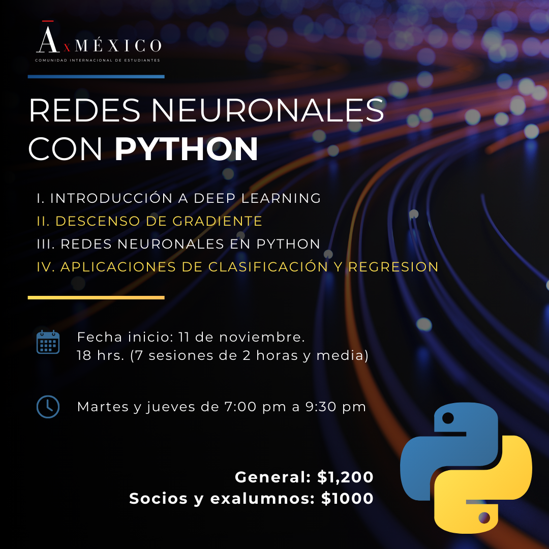 Curso en vivo: Redes neuronales con Python – AxMexico